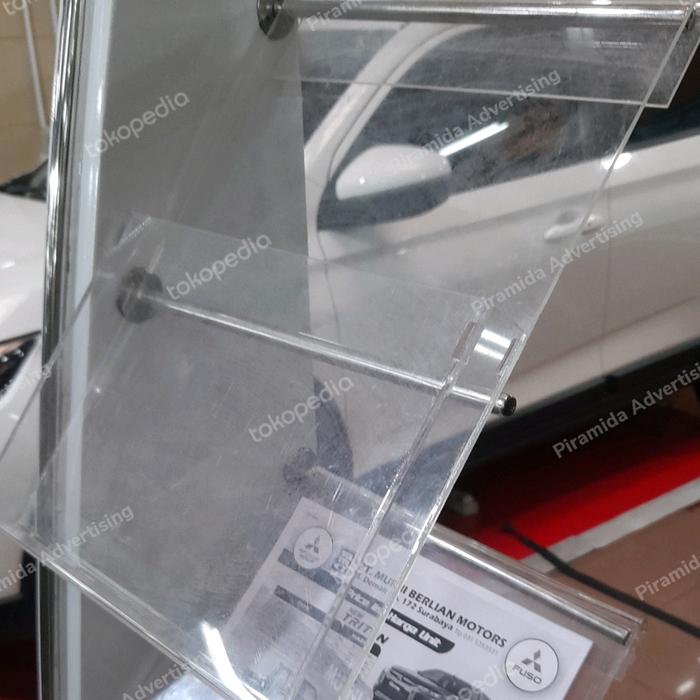 Jual akrilik brosur tempat kertas display kotak wadah gantung - Kota ...