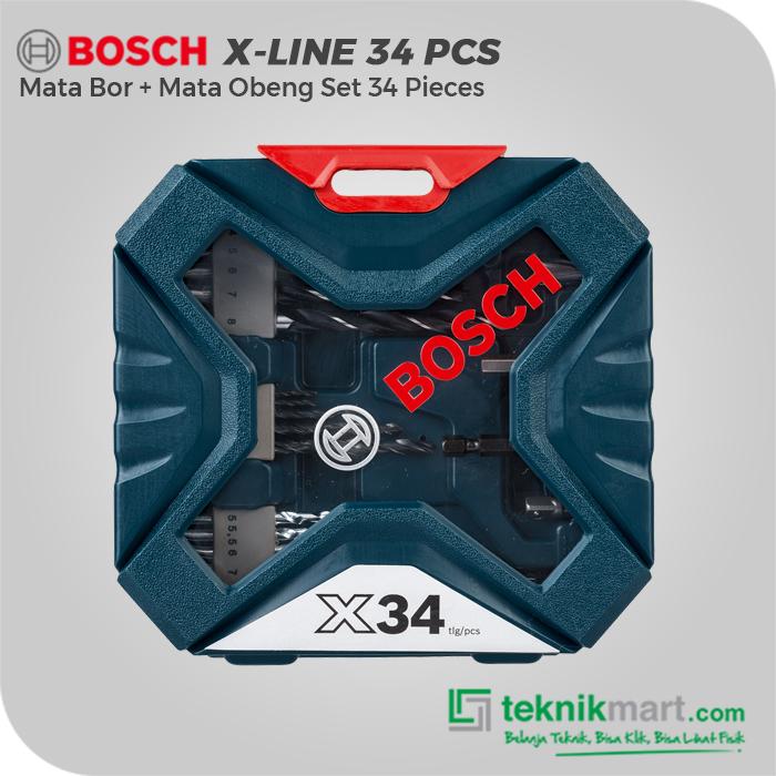 Jual Bosch Drill & Screw Bit Set / Mata Bor & Obeng Set 34 X-Line ...