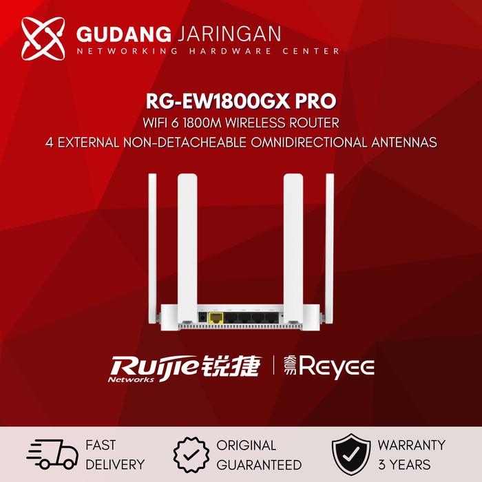 Jual Rg-ew1800gx Pro Ruijie Reyee Wi-fi 6 Wireless Router Di Seller ...