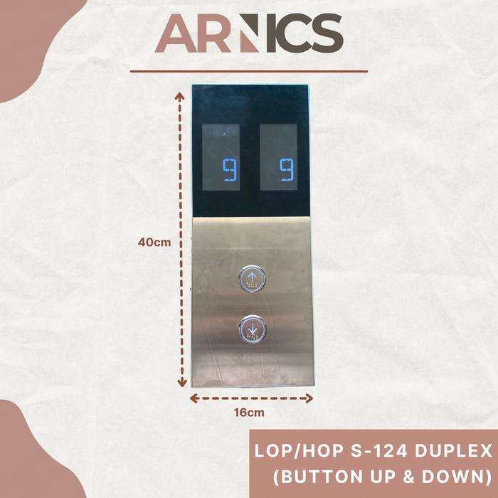 Jual Elevator LOP S124 Duplex / HOP Lift Duplex button Up/Down/Up and ...