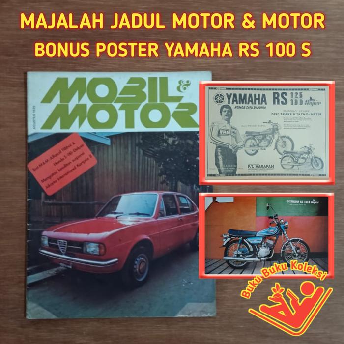 Jual Majalah Jadul Mobil & Motor Agustus 1975 + BONUS POSTER YAMAHA RS ...