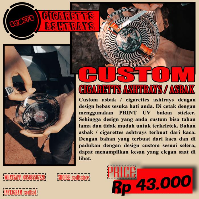 Jual Asbak Custom/Gambar Custom Satuan/Print UV/Souvenir Full Color ...