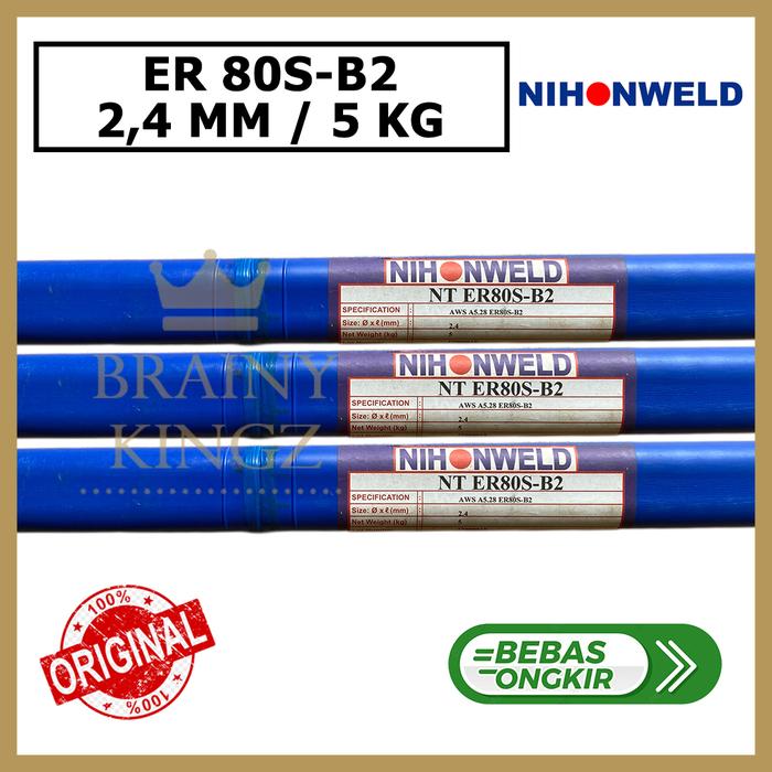 Jual Kawat Las Nihonweld ER80S-B2 ukuran 2,4mm ER 80S-B2 2.4mm (5 KG ...