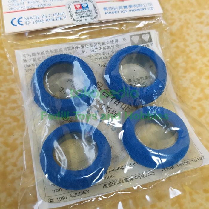 Jual Ban Reston sponge tire blue SOFT part mini 4wd Auldey Tamiya dll ...