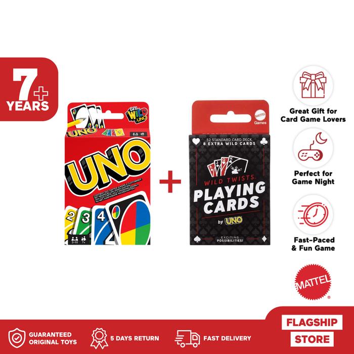 Jual Bundle UNO Game & UNO Wild Twist Edisi Kartu Remi - Permainan ...