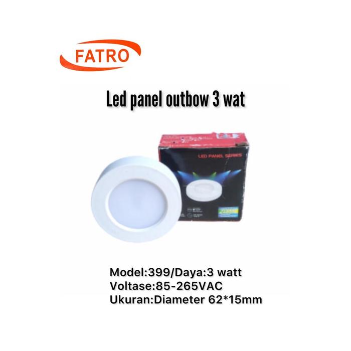 Jual Fatro lampu Downlight LED outbow 3watt,lampu tempel - warm white ...