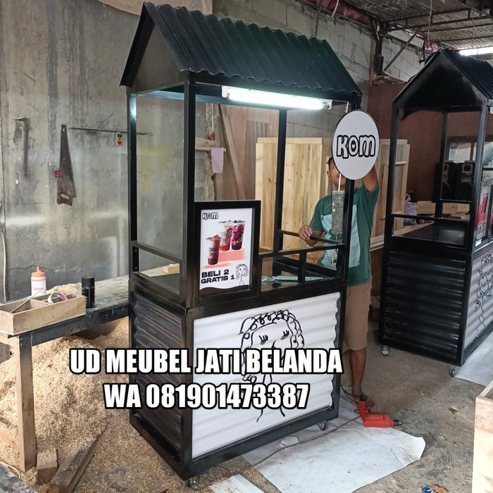 Jual gerobak jualan booth minuman booth kuliner kekinian gerobak murah ...