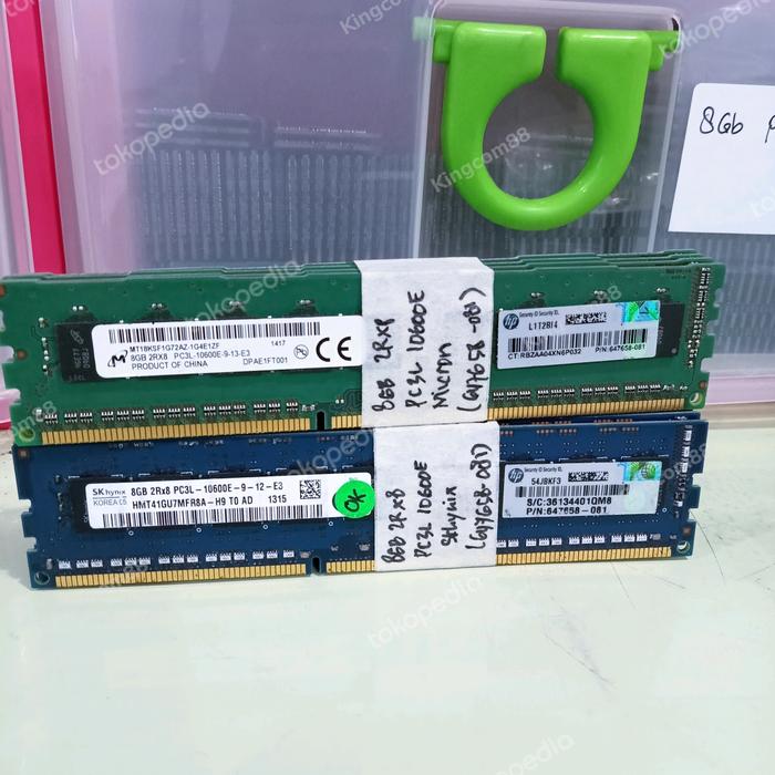 Jual MEMORY RAM SERVER 8GB 2RX8 PC3L 10600E DDR3L ECC MERK RANDOM ...