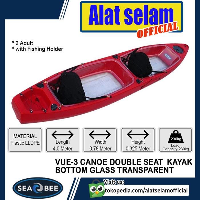 Jual VUE-3 Perahu Kayak Canoe Double Bottom Glass Transparent Kano ...