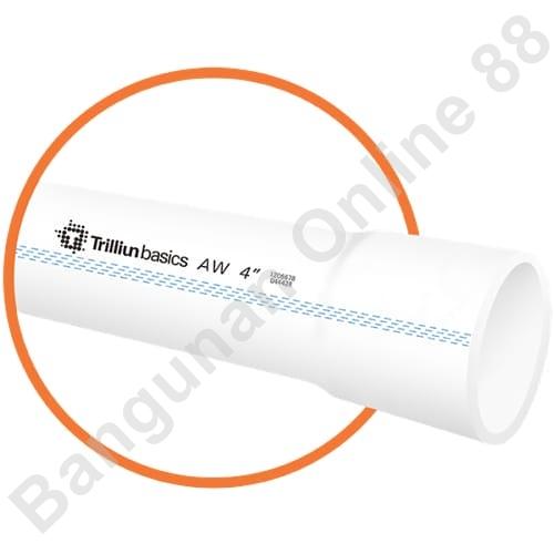 Jual Pipa PVC 3/4 inch AW Putih TRILLIUN 4 meter 1 batang - Kota ...