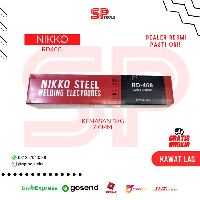Jual KAWAT LAS NIKKO STEEL RD460 / RD-460 2.6MM 2.6 MM X 350MM 5KG - Kota Makassar - SPTools ...