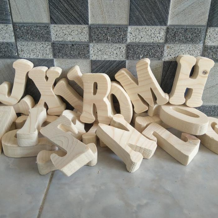 Jual Huruf Angka Kayu Anak Edukasi Pinus Jati Belanda Nomor Rumah 8cm ...