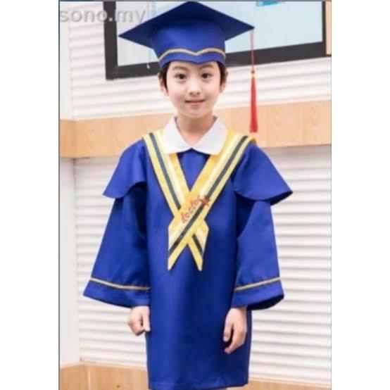 Jual Toga Wisuda Premium Biru Tk/paud Di Seller Velvet Store ...