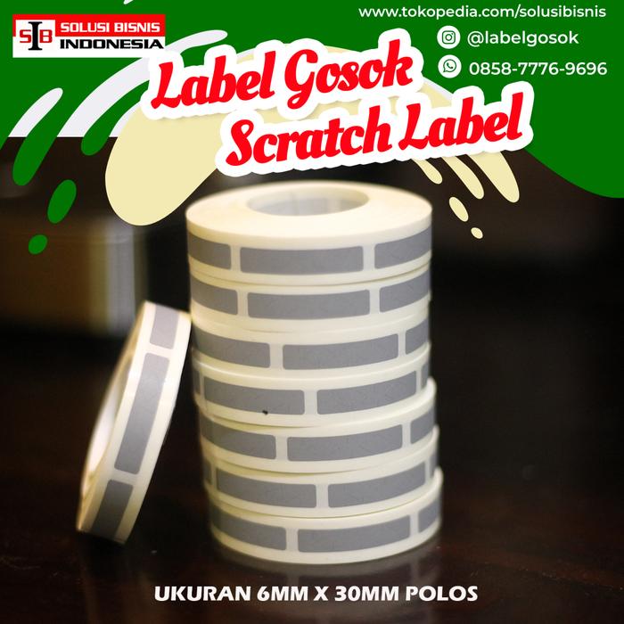 Promo Label Gosok ukuran 6mm x 30mm - Paket 10 Roll - Kota Surakarta ...