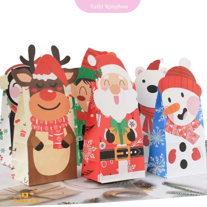 Promo kertas bungkus roti natal / kertas roti santa claus kertas kado ...