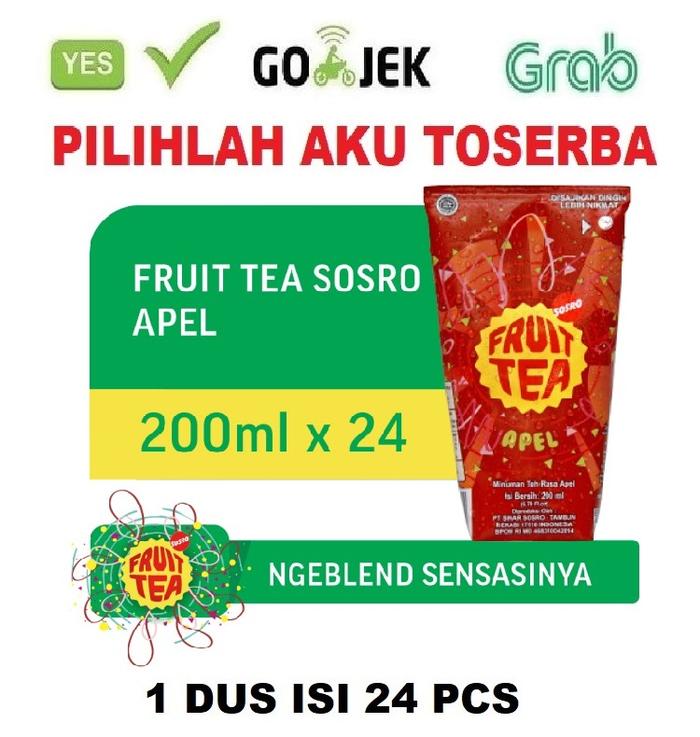Jual Fruit Tea Sosro APEL Genggam 200 ml - ( HARGA 1 DUS ISI 24 pcs ...