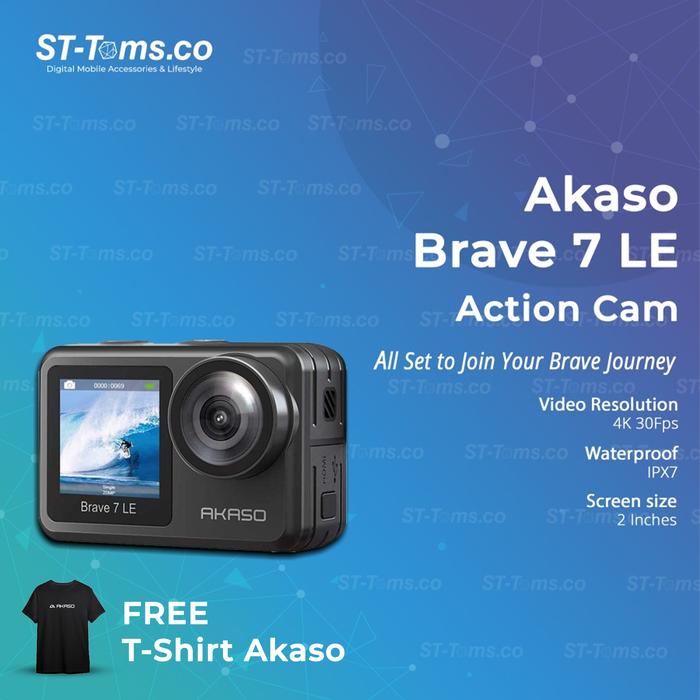 Promo Akaso Brave 7LE Action Camera IPX7 Waterproof Navitve 4K 20MP ...
