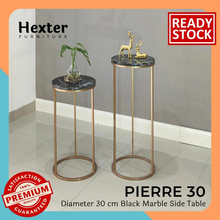 Jual PIERRE 30 - Meja Hias Set 2 buah Meja Marmer Pajangan Round Side ...