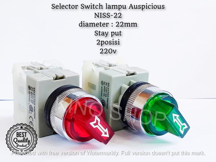 Jual Selector Switch Lampu 22mm NISS-22 Auspicious - Selector Lampu ...