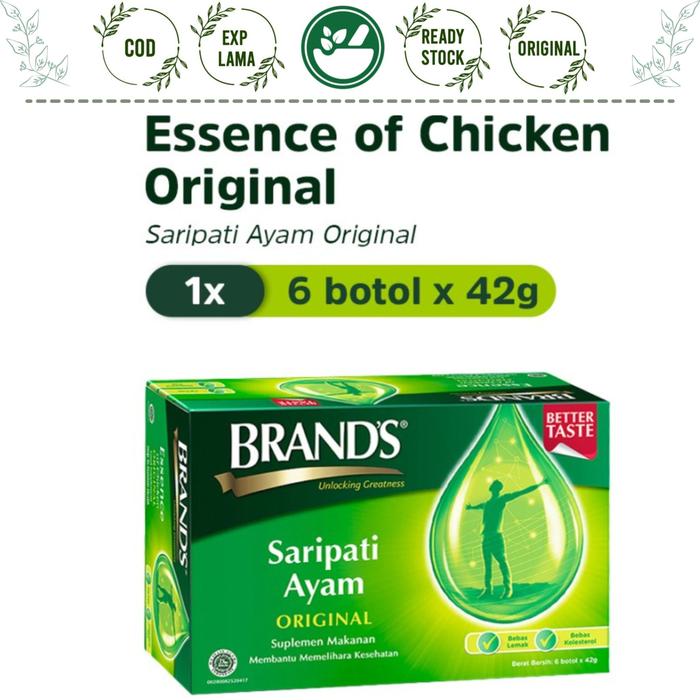 Jual 6 BOTOL BRAND SARIPATI AYAM 42GRAM ORIGINAL ESSENCE OF CHICKEN ...