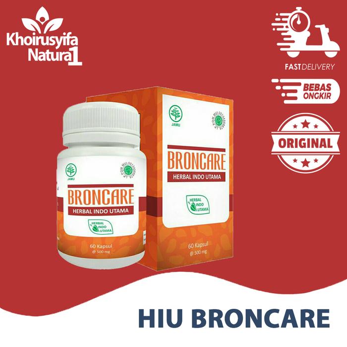 Jual HIU BRONCARE HERBAL ASMA GANGGUAN PERNAFASAN 60 KAPSUL ORIGINAL ...