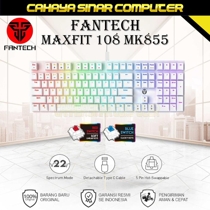Jual Fantech MAXFIT108 MK855 Hotswap RGB 5 pin Keyboard Gaming Mechanical - Kota Makassar ...