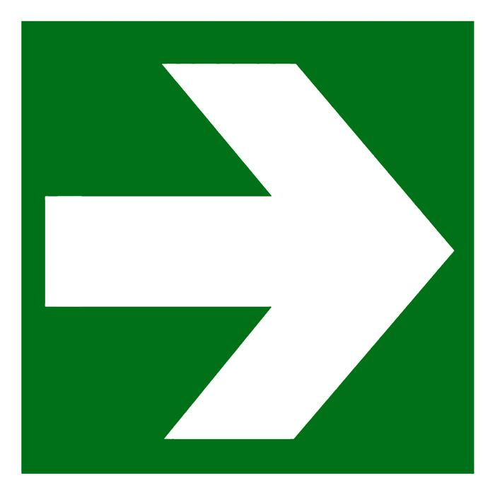 Jual STICKER SAFETY SIGN IMO PERKAPALAN TANDA PANAH KANAN 15X15 ...