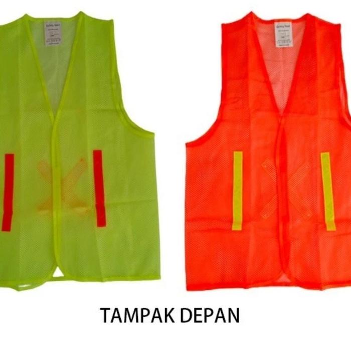 Jual PAKET HELM PROYEK + ROMPI JARING ( 1 ROMPI + 1 HELM) - rompi oren ...
