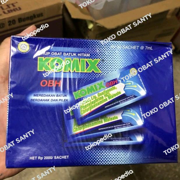 Jual OBH KOMIX / SIRUP OBAT BATUK HITAM / KOMIX OBH ISI 30 SACHET FLU ...