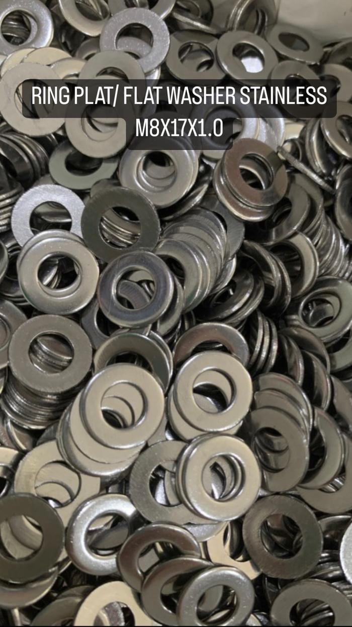 Jual Ring plat m8 stainless steel / flat washer ss m8 - Kota Batam ...
