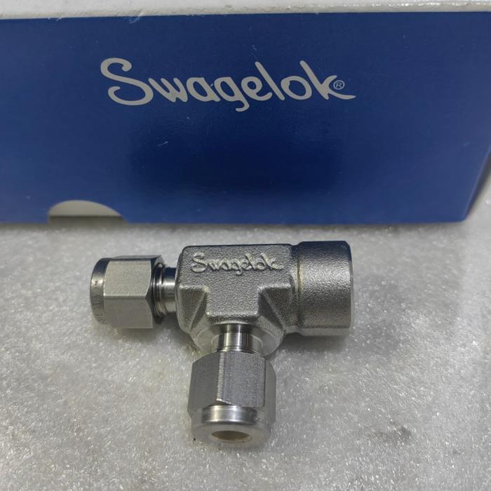 Jual Female Run Tee 1/4" OD x 1/4" FNPT SS316 Swagelok SS-400-4TFT ...