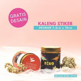Jual KALENG Stiker 7,5x10cm | MIN.ORDER 24pc | Gratis Desain Kaleng ...