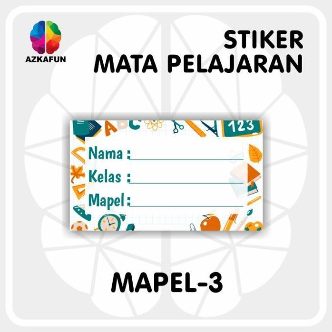 Jual Stiker Mapel - Label Buku Pelajaran Sekolah - Stiker mata ...