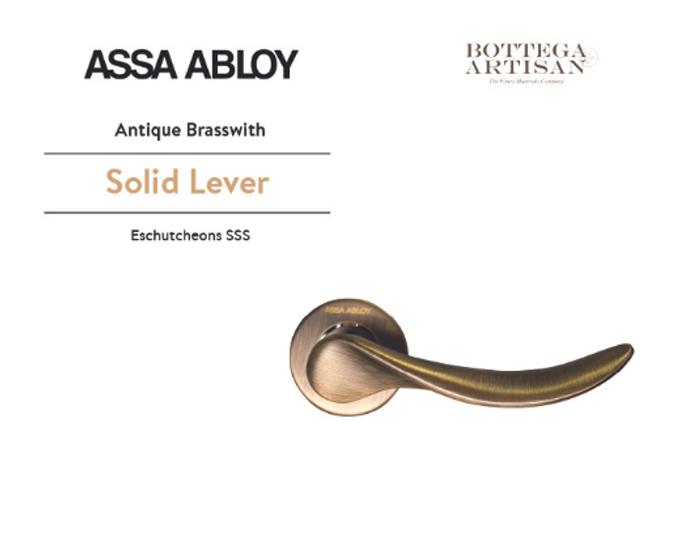 Jual Solid Lever On Antique Brass Assa Abloy Asl 020 Ab Kota