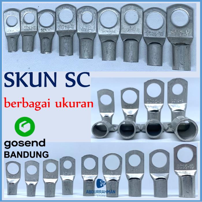 Jual Terminal Skun Kabel Cable Lug SC Lubang Baut 6-8-10-16-25-35 mm 6mm-8mm-10mm-16mm-25mm-35mm ...