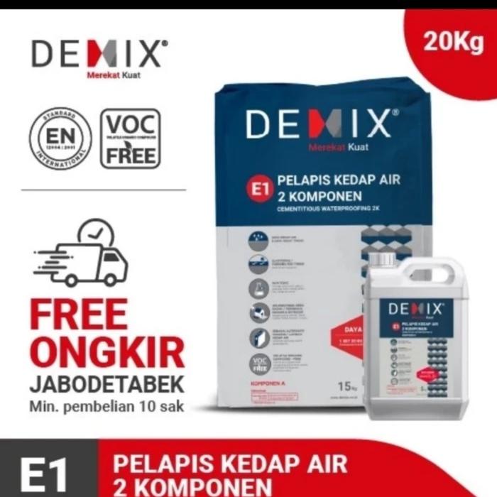 Jual DEMIX E1 WATERPROOFING 2 KOMPONEN 20 KG, TOP SEAL - Kota Bekasi ...