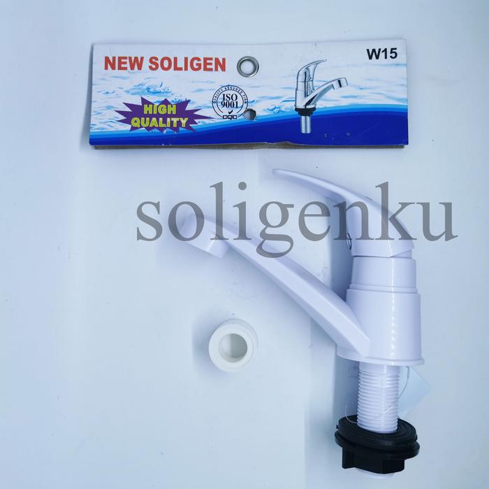 Jual Kran Wastafel Meja Tanam Keran Air PVC Angkat Washtafel Soligen ...