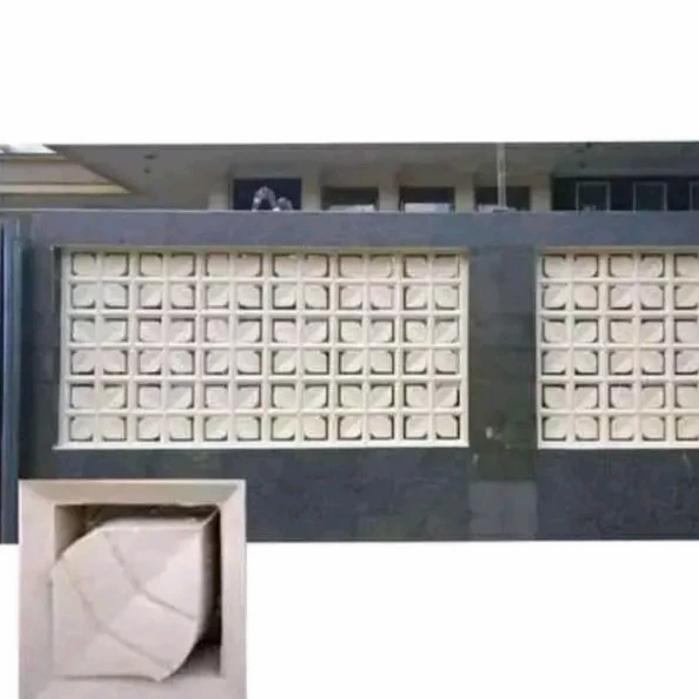 Jual Roster Beton Minimalis modern/Roster Motif Daun warna putih - Kota ...