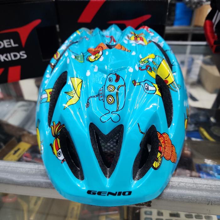 Jual helm anak genio G13 ukuran s 48 53 cm adjuster Keren - biru kartun ...