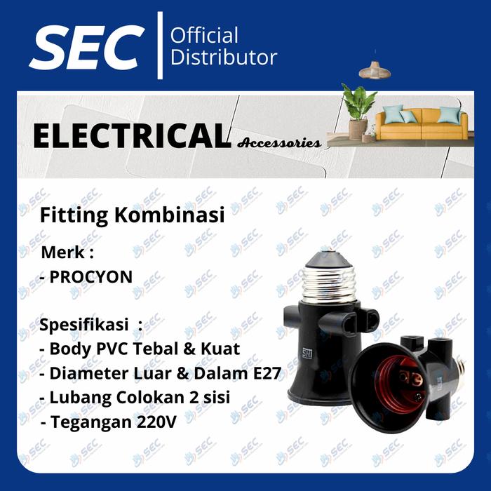 Jual Fitting Kombinasi E27 / Fitting Lampu Kombinasi Gantung Procyon - Kab. Tangerang - Solution ...