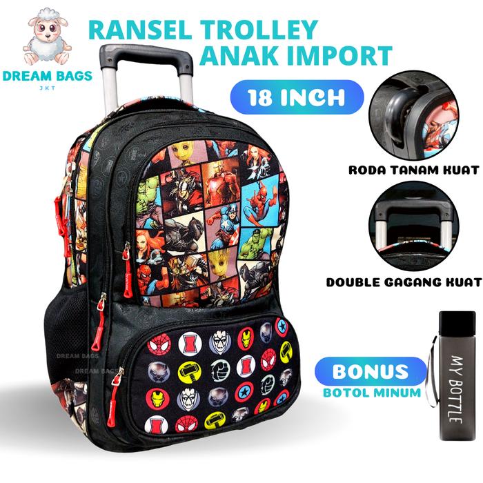 Jual Ransel Trolley Anak Perempuan Dream Bags 18 Inch - Tas Troli Anak ...