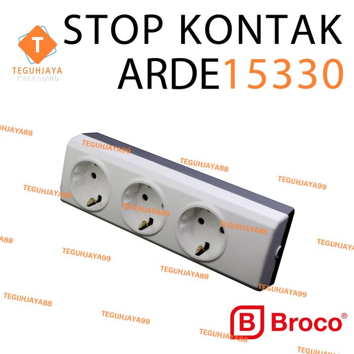 Jual BROCO Stop Kontak Arde 3 Lubang 15330 Socket Terminal 3 Lubang ...