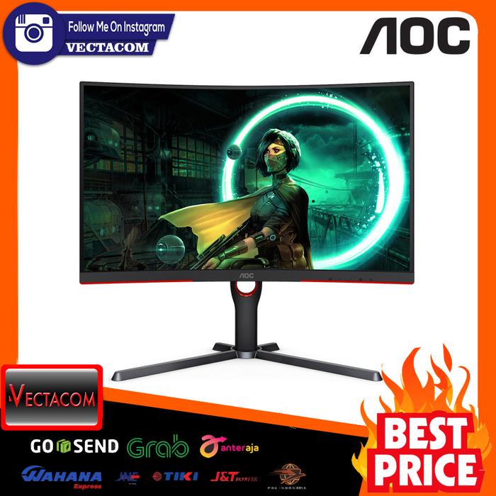 Jual Monitor Led AOC CQ27G3S Curved 27" 165Hz QHD 1ms HDR FreeSync ...