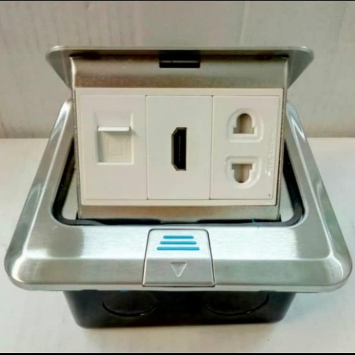 Jual STOP KONTAK LANTAI POLOS STOP 2PIN DATA HDMI FLOOR OUTLET 2 PIN ...