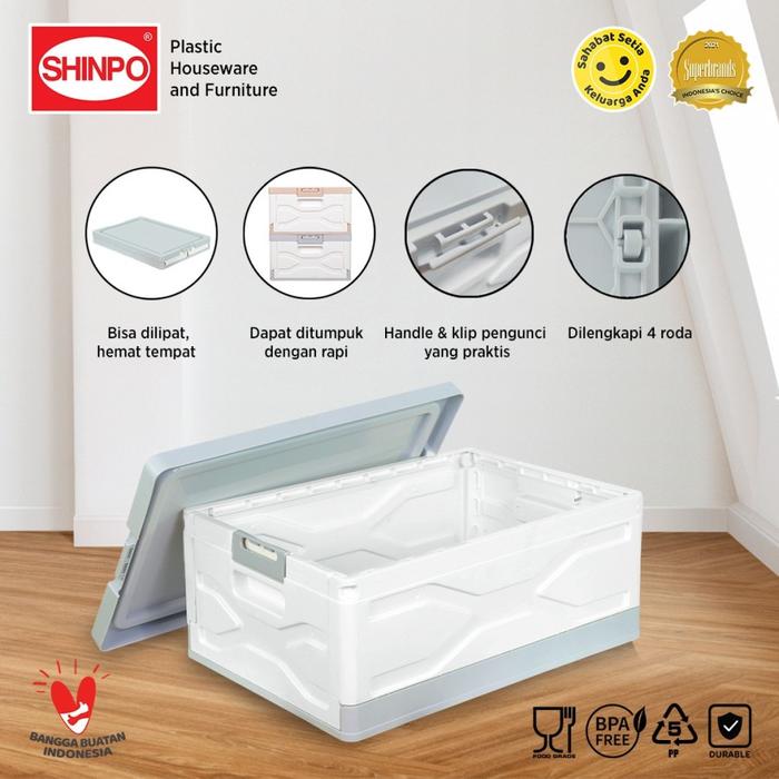 Jual Container Box Lipat Compact Kotak Folding Storage Box 1 Set Shinpo ...
