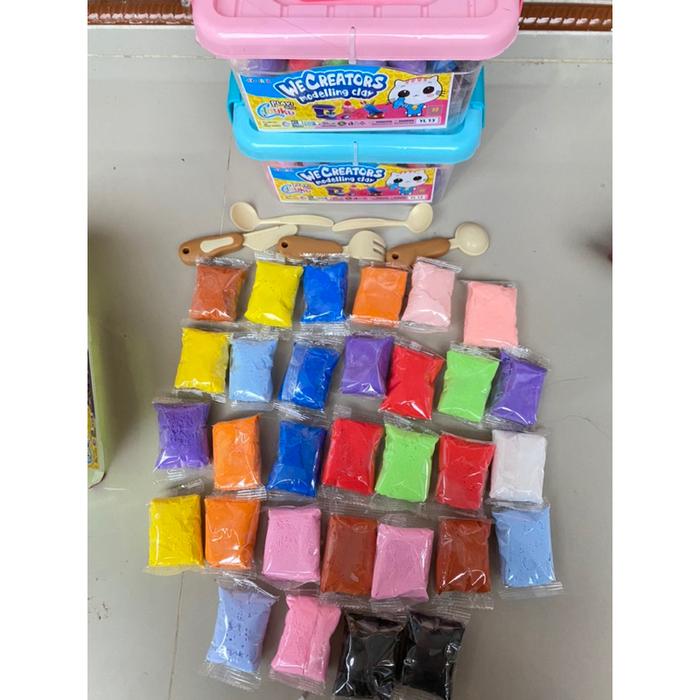 Jual Isi 32 Clay Magic Clay Dough Mainan Anak Edukasi Isi 32 Pcs Murah ...