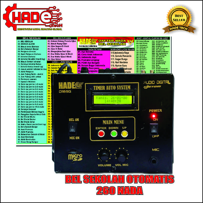 Jual Bel sekolah / Pabrik Otomatis MP3 - Kab. Garut - Cv. Hade Tech ...