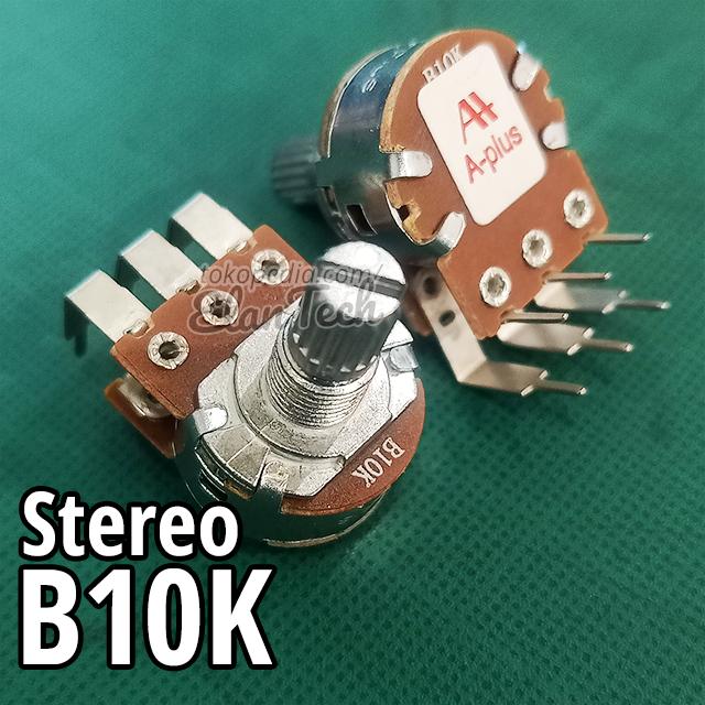 Jual B10k Potensio A-Plus Vertikal Stereo Potensiometer 10kB ElanTech ...