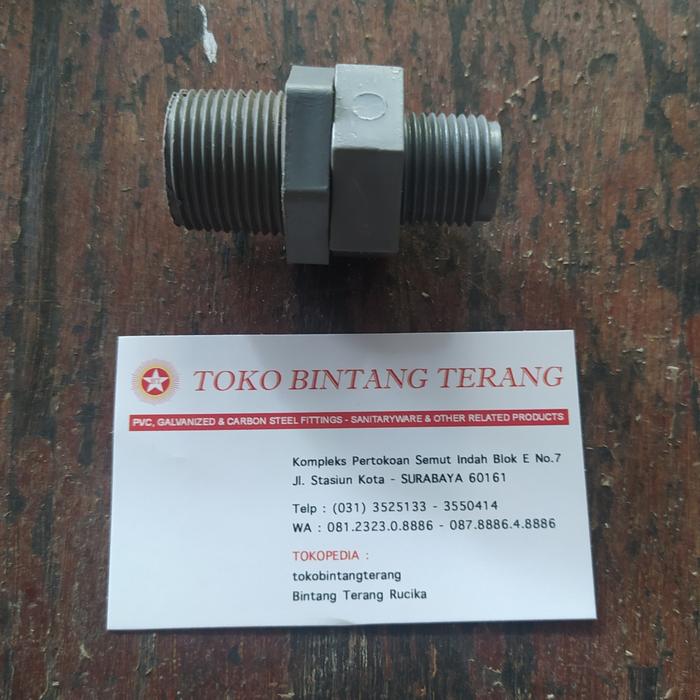 Jual double nepel 3/4 x 1/2 pvc /double drat luar / dobel nepel pvc ...