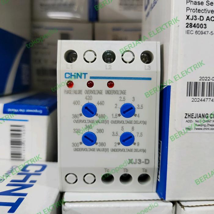 Jual PFR CHINT Phase Failure Relay Over 380V/Under Voltage Protector XJ3-D - Jakarta Pusat ...